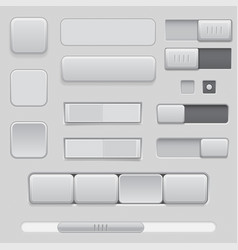 Toggle switch interface buttons gray elements Vector Image