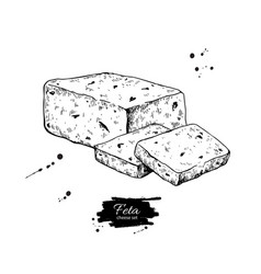 Emmental cheese drawing hand drawn food sketch Vector Image