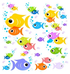 Transparent colorful fish icons Royalty Free Vector Image