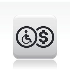 Handicap labels and signs disabled people icons Vector Image