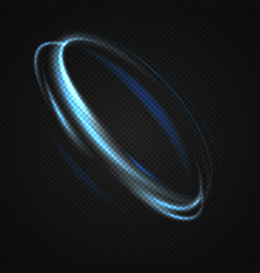 Circle golden light tracing effect Royalty Free Vector Image