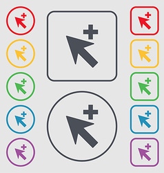 Flat arrow icons with shadows Royalty Free Vector Image