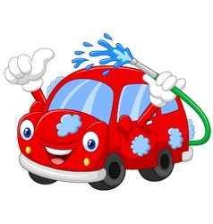 Cartoon smiling orange buggy car mascot Royalty Free Vector