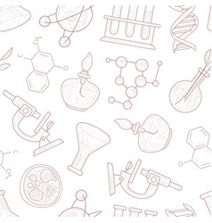 Chemistry lab pattern Royalty Free Vector Image