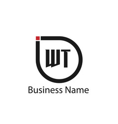 Initial letter wt logo template design Royalty Free Vector