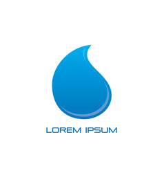 Pure water drop logo icon Royalty Free Vector Image