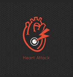 Common heart attack warning signs design Vector Image