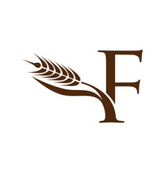 Grain logo wheat symbol Royalty Free Vector Image