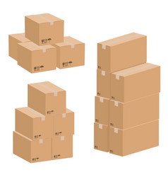 Cardboard boxes Royalty Free Vector Image - VectorStock