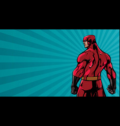 Superhero back isolated Royalty Free Vector Image