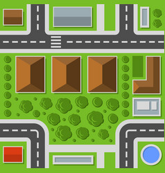 City top view town map seamless pattern Royalty Free Vector