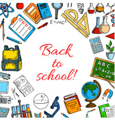Back to school cards retro style posters Vector Image