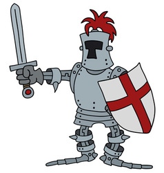 Funny knight on the cochlea Royalty Free Vector Image