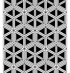 Monochrome hexagonal triangle pattern design Vector Image