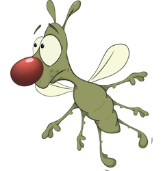 Green insect cartoon Royalty Free Vector Image