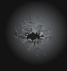 Broken glass cracked window texture realistic Vector Image