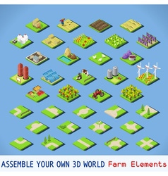 3d isometric tiles Royalty Free Vector Image - VectorStock