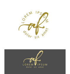 A j initials monogram logo design dry brush Vector Image