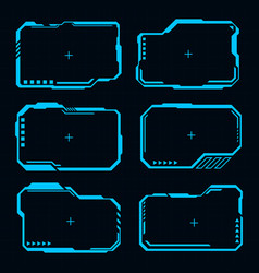 Hud element frame futuristic interface cyberpunk Vector Image