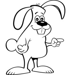 Cartoon rabbit running Royalty Free Vector Image