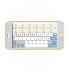 Smartphone keyboard alphabet buttons Royalty Free Vector