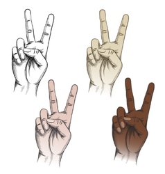 Hand in middle finger sign Royalty Free Vector Image