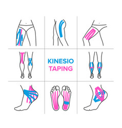 Kinesiology taping Royalty Free Vector Image - VectorStock
