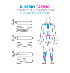 Kinesiology taping on face Royalty Free Vector Image