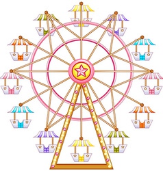 Ferris wheel amusement park carnival fun fair Vector Image