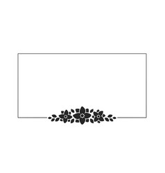 Floral botanical frame template rectangular Vector Image