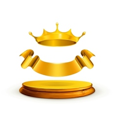 Golden crown Royalty Free Vector Image - VectorStock