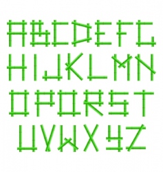 Bamboo eco alphabet Royalty Free Vector Image - VectorStock