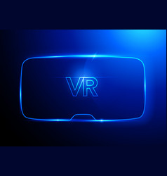 3d virtual reality glasses vvr interface Vector Image