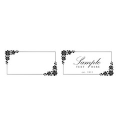 Floral botanical frame template rectangular Vector Image