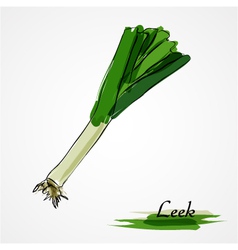 Cartoon leek Royalty Free Vector Image - VectorStock