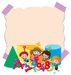Math kids Royalty Free Vector Image - VectorStock