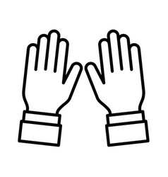 Protecting hands icon simple flat style Royalty Free Vector