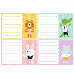 Cute cards notes stickers labels tags Royalty Free Vector