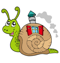 Snails cartoon in two colours Royalty Free Vector Image