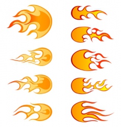 Fire patterns set Royalty Free Vector Image - VectorStock