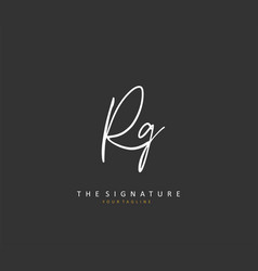 Rg initial letter handwriting and signature logo Vector Image
