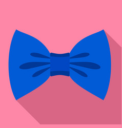 Red dotted bow tie icon flat style Royalty Free Vector Image