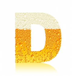 Jeans alphabet denim letter d Royalty Free Vector Image