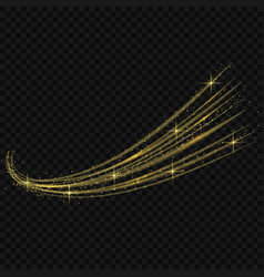 Circle golden light tracing effect Royalty Free Vector Image