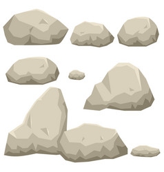 Rock stone set Royalty Free Vector Image - VectorStock