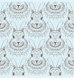 Rabbit sketch hand drawn Royalty Free Vector Image