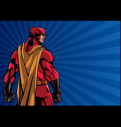 Superhero back isolated Royalty Free Vector Image