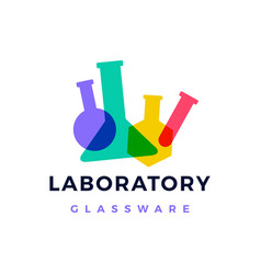 Microscope medical laboratory logo Royalty Free Vector Image