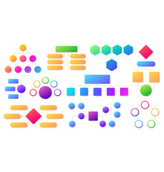 Flowchart schemes and hierarchy diagrams workflow Vector Image