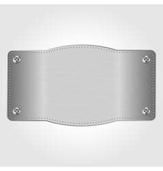 Metal plate with screws Royalty Free Vector Image